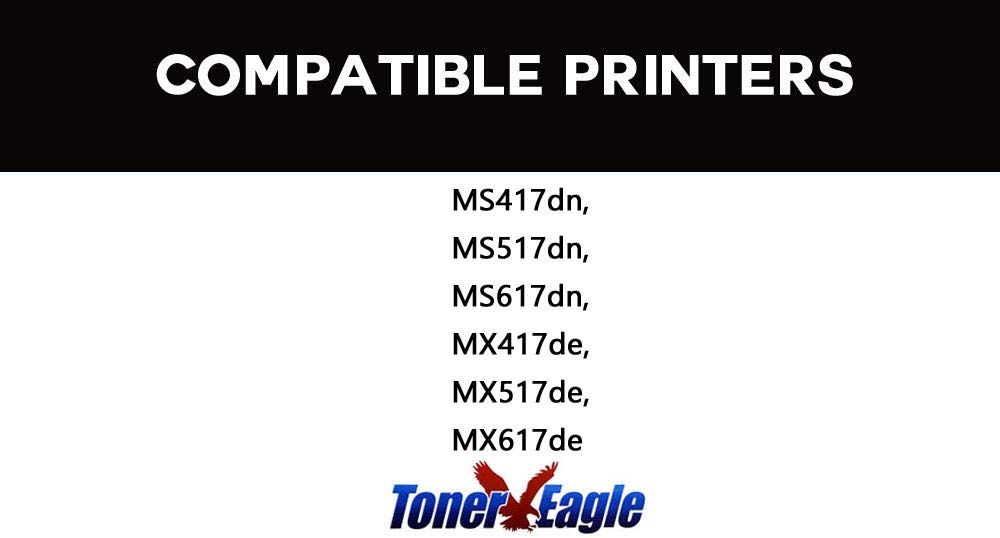 Toner Eagle Remanufactured Toner Cartridge for Lexmark 51B1H00 Jumbo MICR (Black, 1 Pack) Works in Lexmark MS417dn, MS517dn, MS617dn, MX417de, MX517de, MX617de