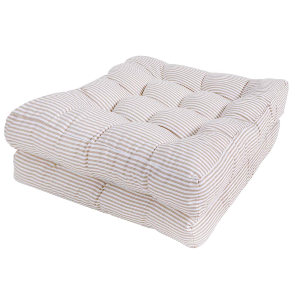 Tiita Chair Cushions 22"x22" Square Windows Pad for Adults Seating Pillows Set of 2, Beige