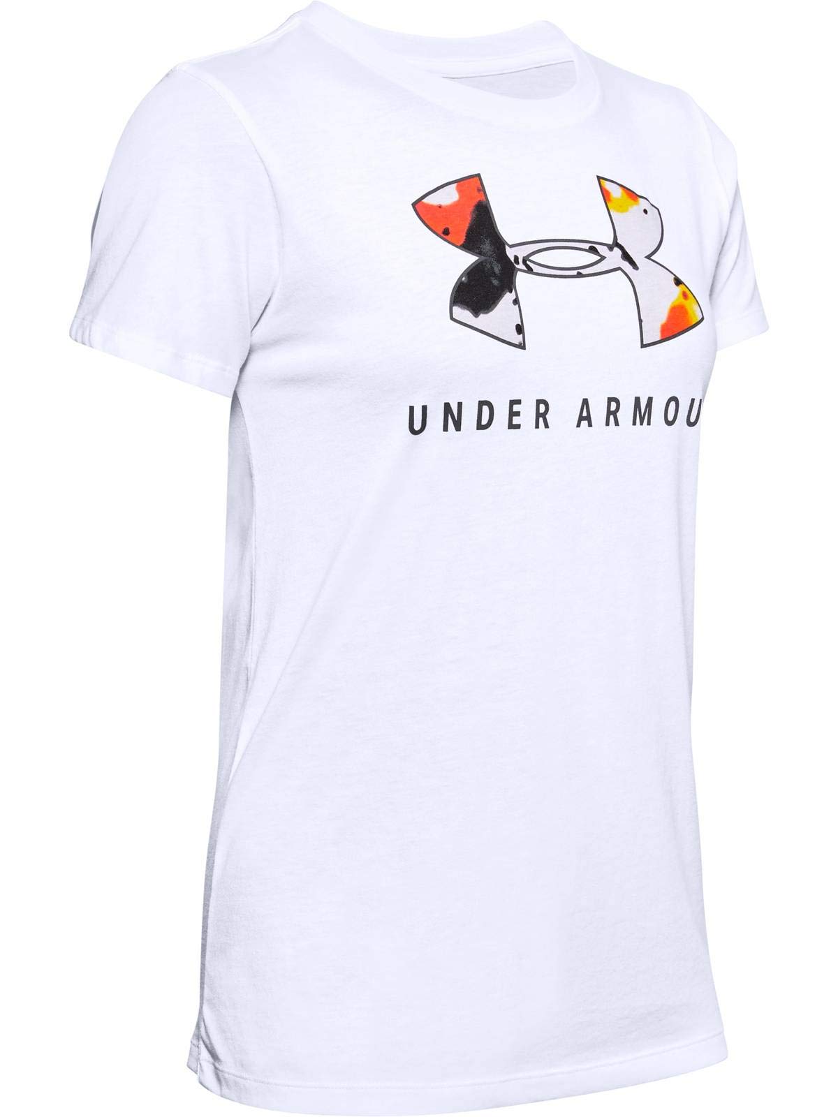 Under Armour Women's Top Step Graphic Sportstyle Classic Crew, White (100)/White, X-Small