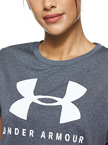 Under Armour Women's UA Tech Logo Graphic Short Sleeve Crew XS Gray