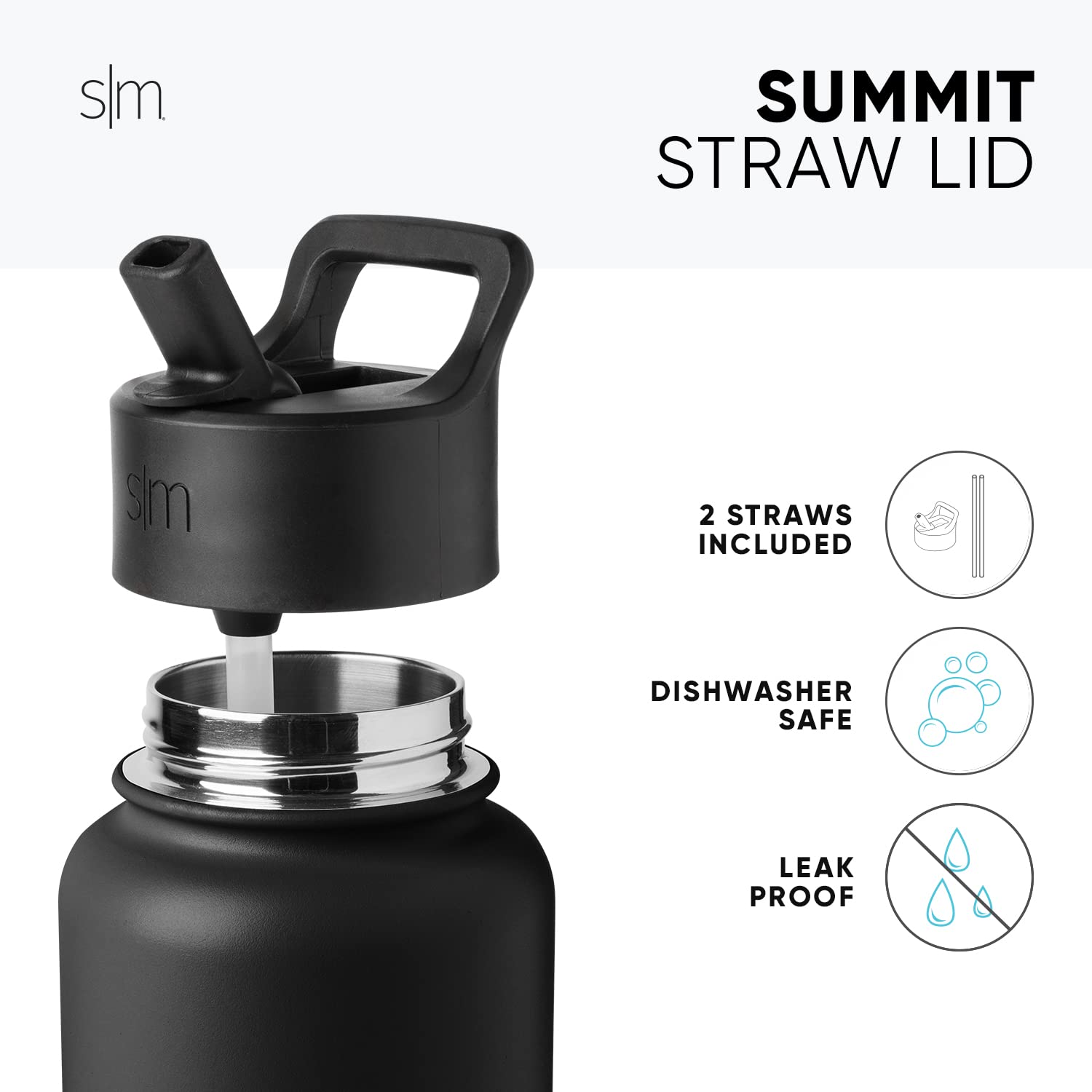 Simple Modern Officially Licensed NFL Miami Dolphins Water Bottle with Straw Lid | Vacuum Insulated Stainless Steel 32oz Thermos | Summit Collection | Miami Dolphins