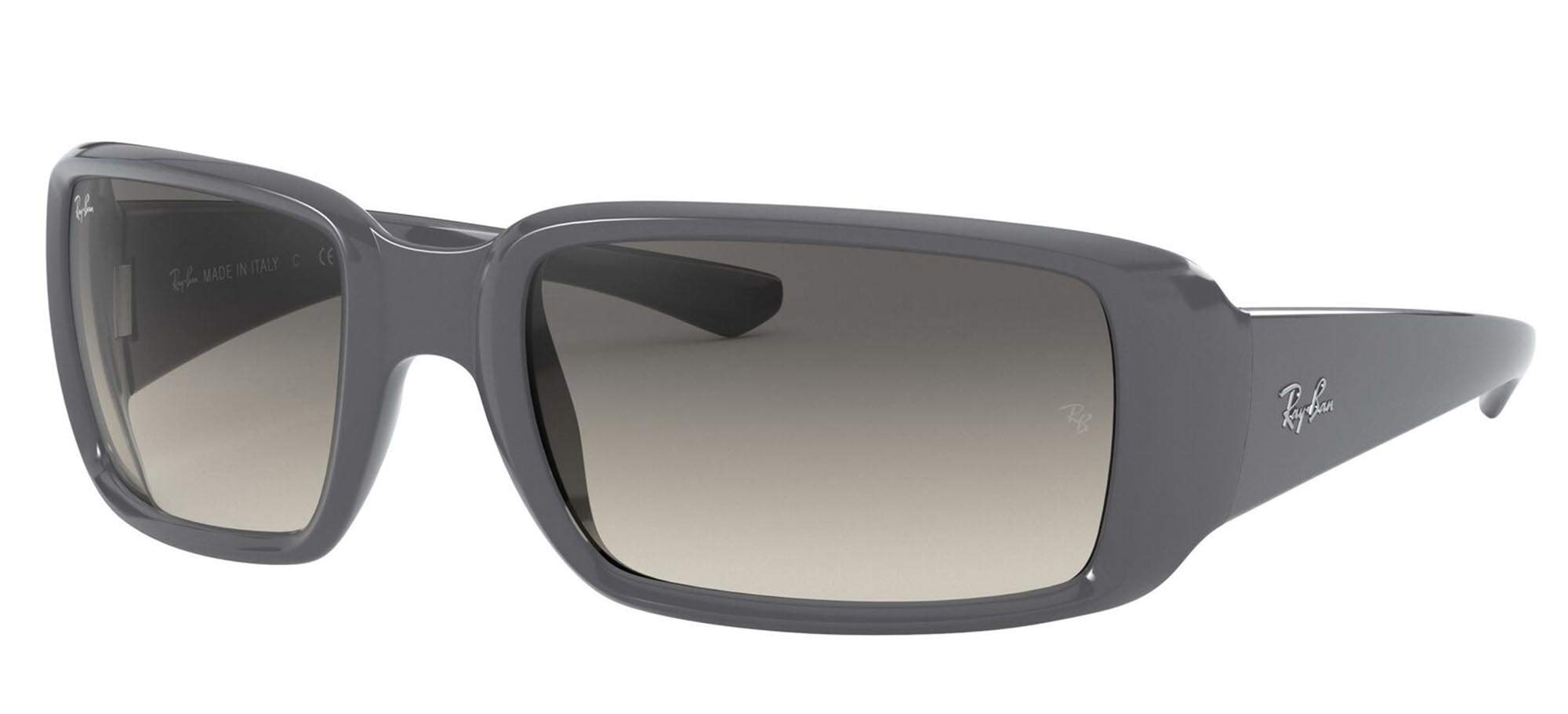 Ray-Ban Rb4338 Square Sunglasses, White/Dark Grey, 59 mm