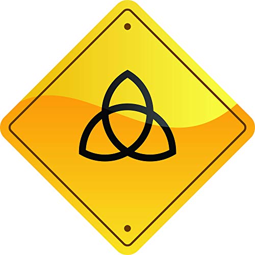 Religious Symbol Road Signs Church Icon Cartoon Vinyl Sticker (12" Tall, Holy Trinity)