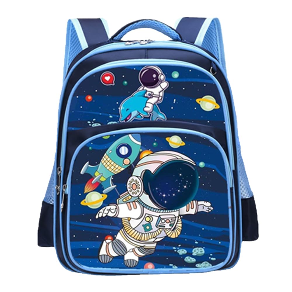 YUNYINIE Travel Backpack for School, Kids Backpack Boys Girls, Space Astronaut Preschool Backpack School Supplies for Kids, 16.5Inch