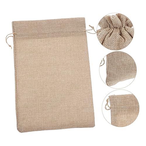 VILLCASE 10Pcs gift box Large Drawstring Bags Linen Burlap comb convenience bag Burlap bag cloth bag candy small Christmas Drawstring Bags For Gifts bulk gift Cotton linen gift bag