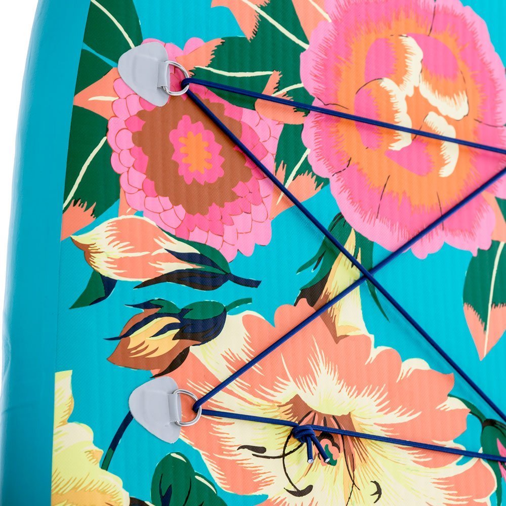 Supflex iSUP 10" Flowery Edition Inflatable Stand Up Paddle Board Package - Board, HP, Bag, Paddle & Free Leash