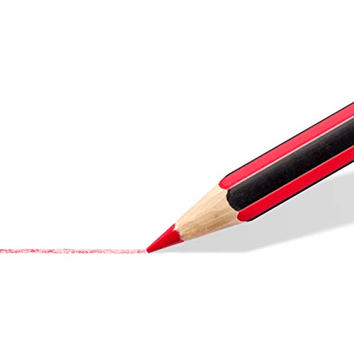 Staedtler Noris colour 185 C24JB Buntstifte (erhöhte Spitzen-Bruchfestigkeit, sechskant, Set mit 24 brillanten Farben, Wopex Material, PEFC-Holz, DIN EN71)