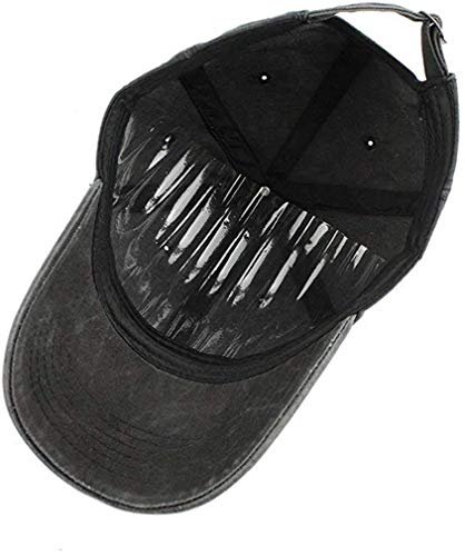 Waldeal Women's Friends Baeball Cap Embroidered Plain Adjustable Denim Dad Hats Black