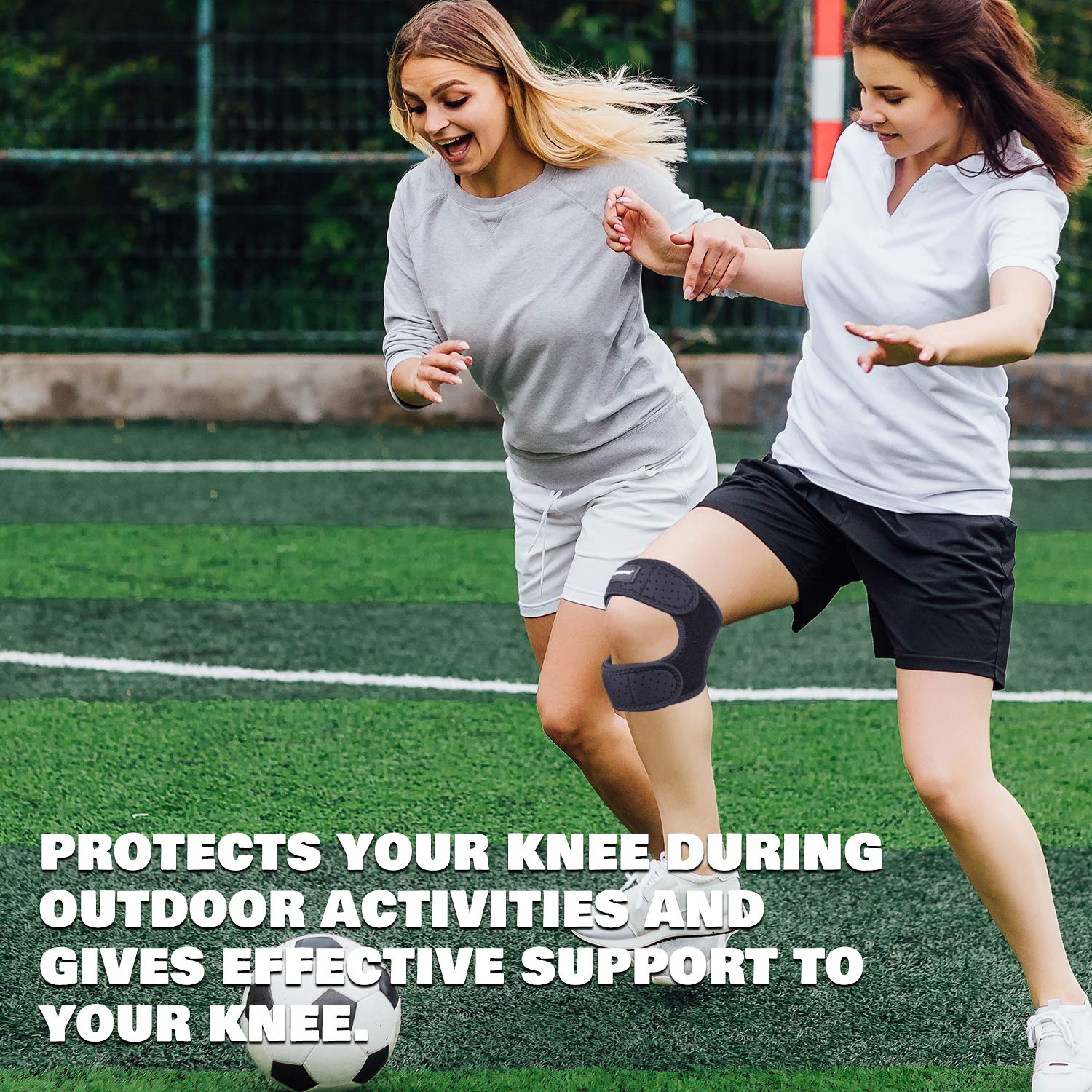 THX4COPPER Compression Dual Patella Knee Brace for Pain Relief, Adjustable Knee Strap Support for Running, Jumper, Gym Exercise, Arthritis, Tendonitis, Injury Recovery, Joint and Muscle