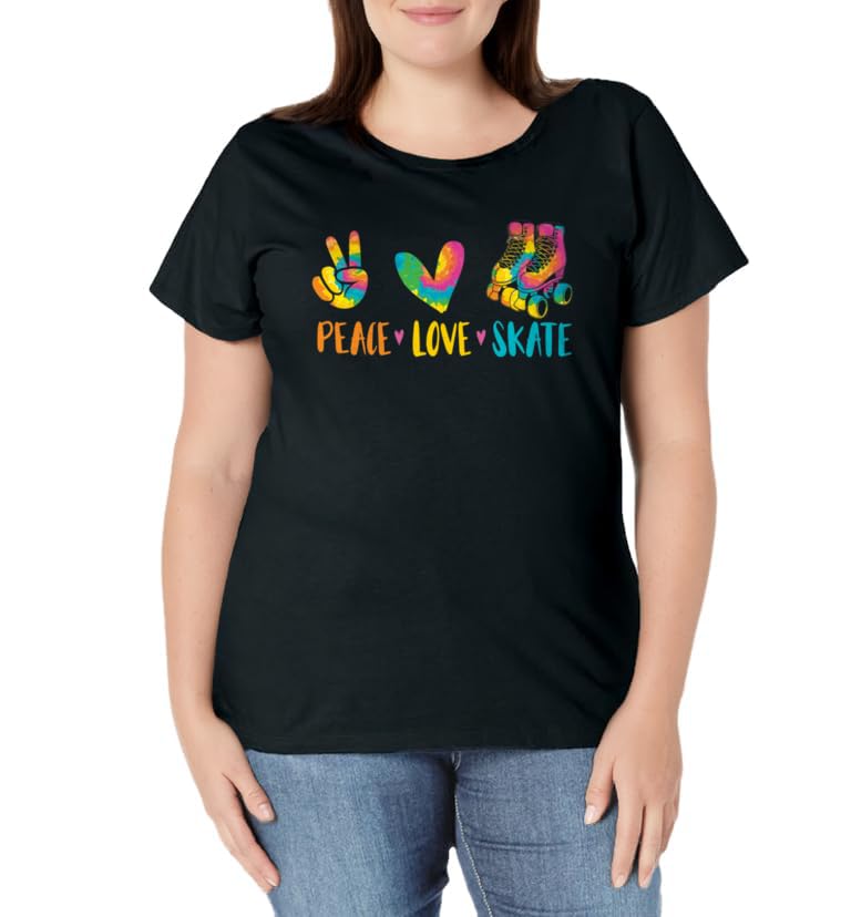 Roller Skating Peace Love Roller Skate T-Shirt