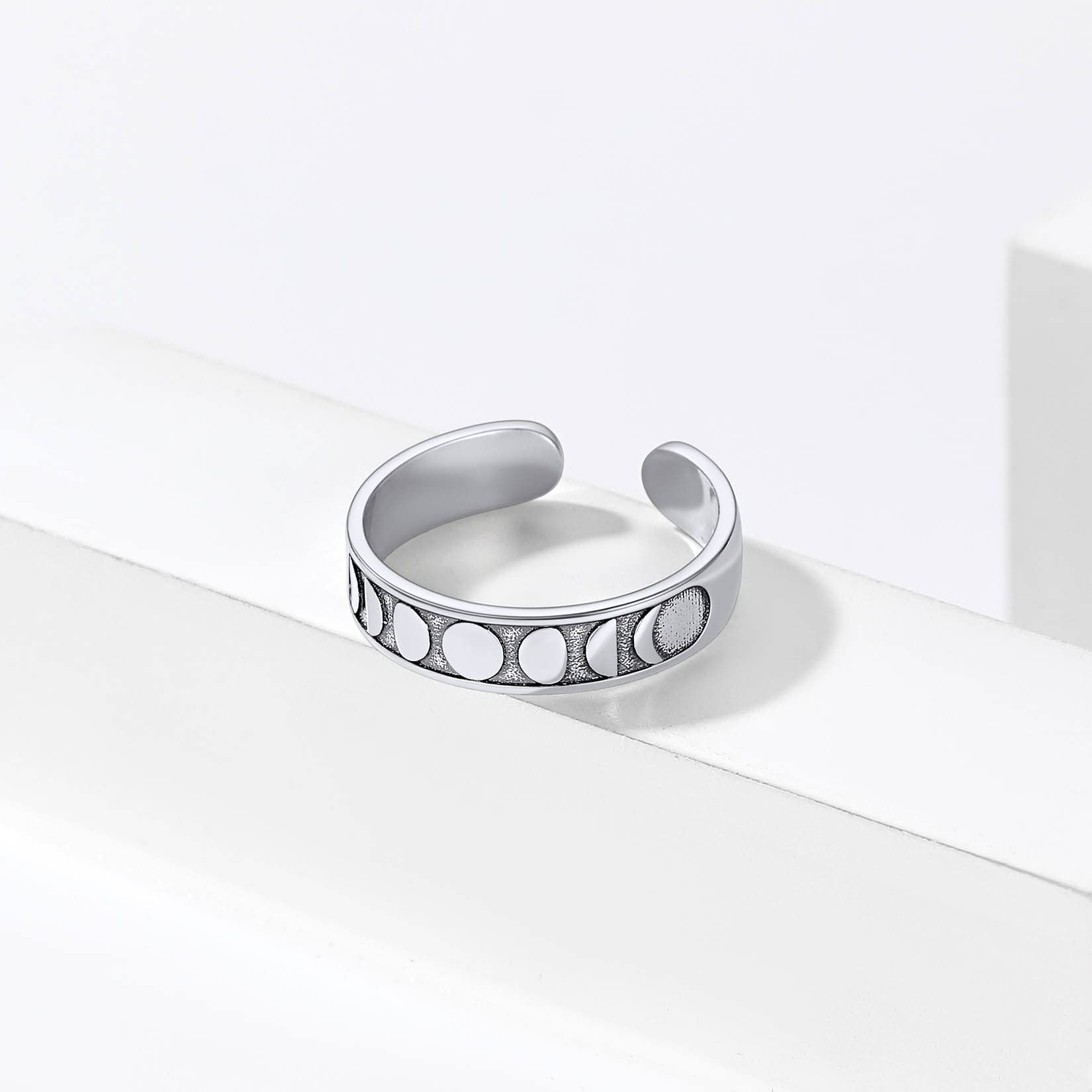 Women Stacking Rings Plain Silver Frog Open Rings for Girlfriend Birthday Party Gift