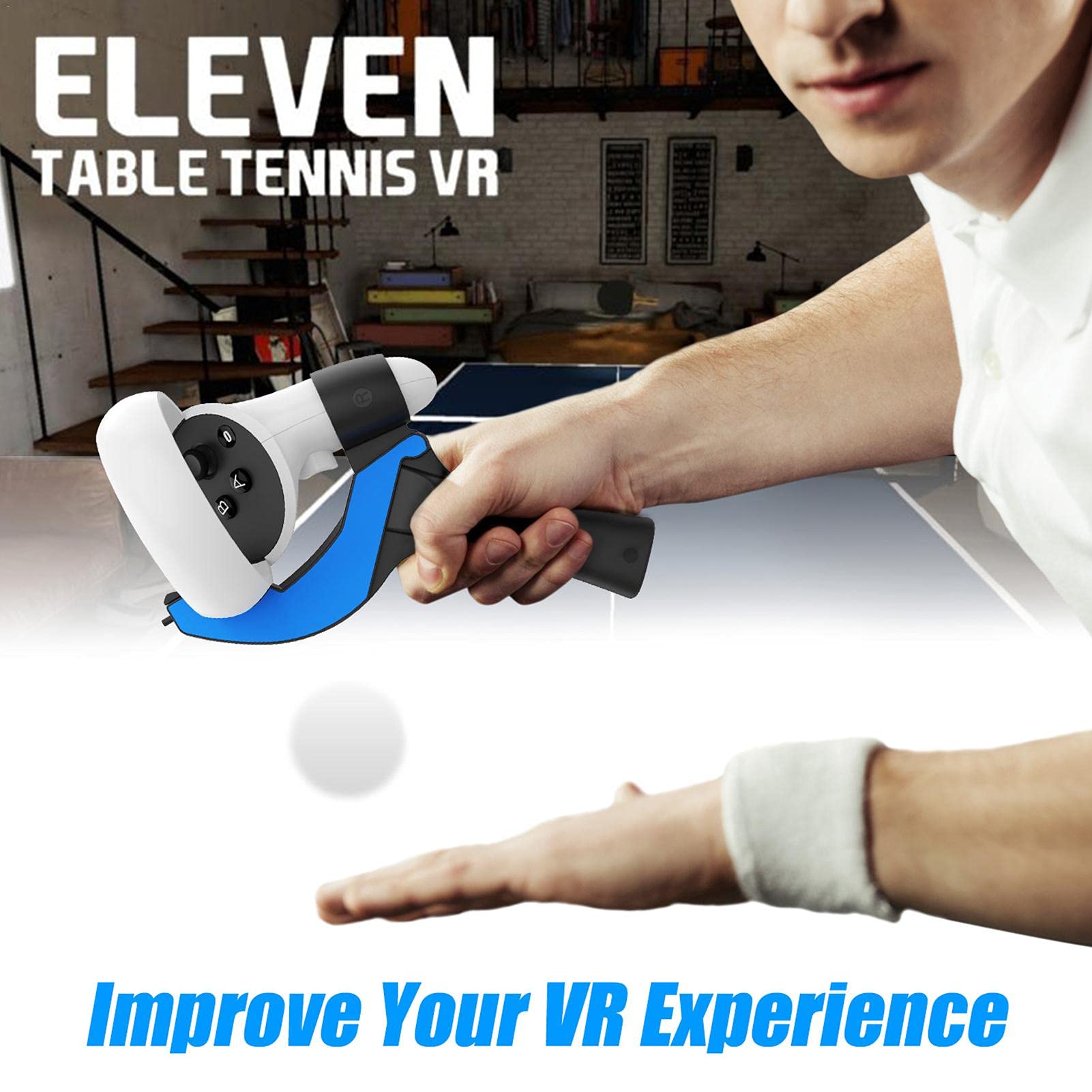 Uwariloy Table Tennis Paddle Grip Handle for Oculus Quest 2 Touch Controllers, Greatly Improve VR Gaming Experience