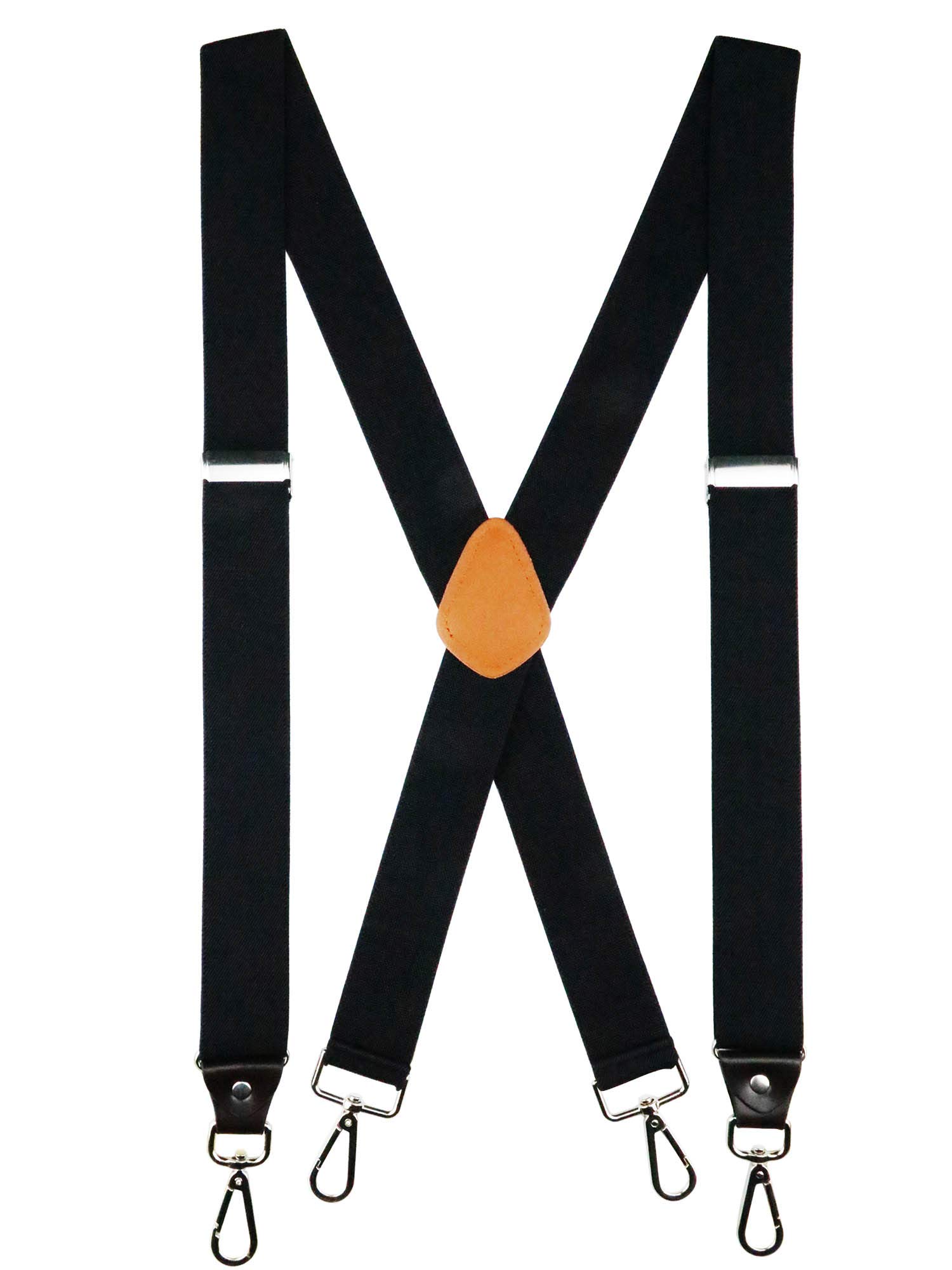 Romanlin Suspenders for Men with Hooks on Belt Loops Heavy Duty Big and Tall X Back Work Braces