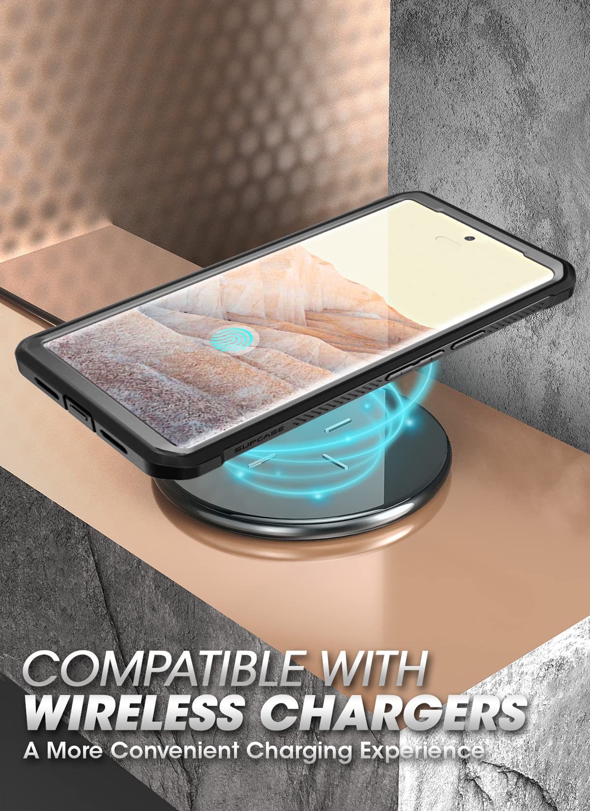 SUPCASE Unicorn Beetle Pro Series Case for Google Pixel 7 (2022 Release), Full-Body Rugged Belt-Clip & Kickstand Case with Built-in Screen Protector (Black)