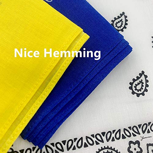 Vamqor 3pcs Bandana for women and men 100% Cotton Custom Fashion Paisley Design Multifunctional Outdoor Square Handkerchief(1 pack assorted)