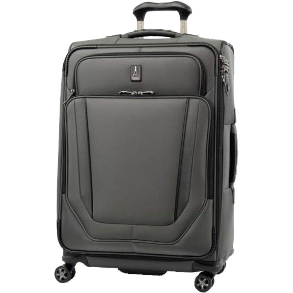 Travelpro Crew Versapack Softside Expandable 8 Spinner Wheel Carry on Luggage, USB Port, Men and Women, Titanium Grey, Carry on 21-Inch
