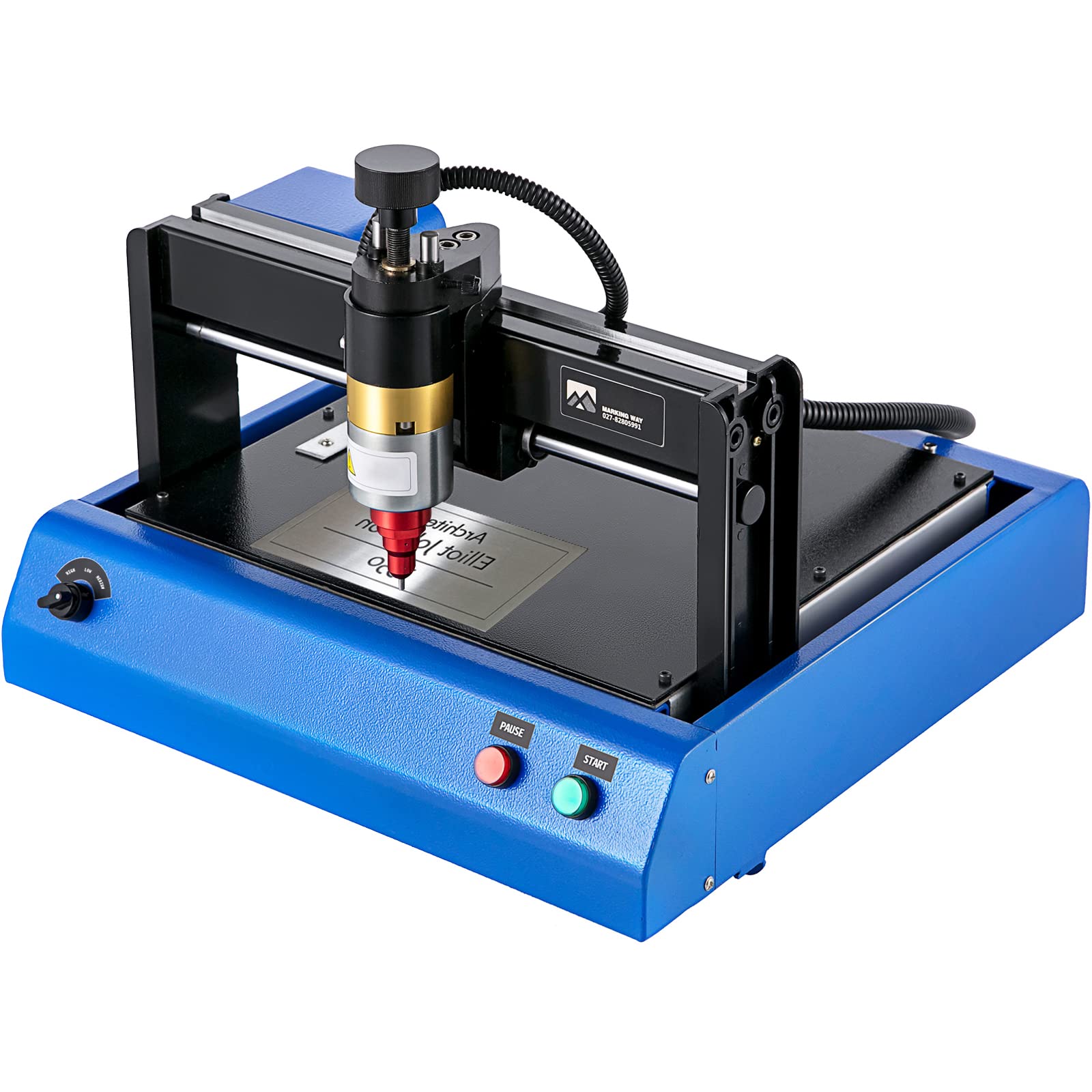 VEVOR Electric Marking Machine 300X200mm Metal Marking Machine 400W Dot Peen Marking Machine Marking Depth 0.05mm-1mm for Marking Code, Serial Number, Letter, Logo(110V)