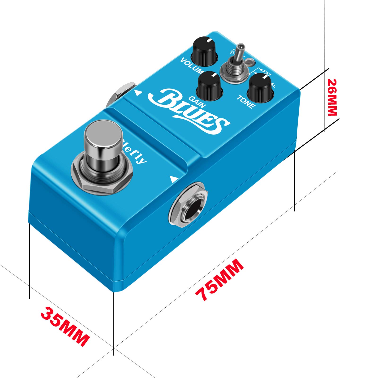 Clefly Blues Pedal Wide Range Frequency Response Blues Style Overdrive Effect Pedal for Guitar Accessories