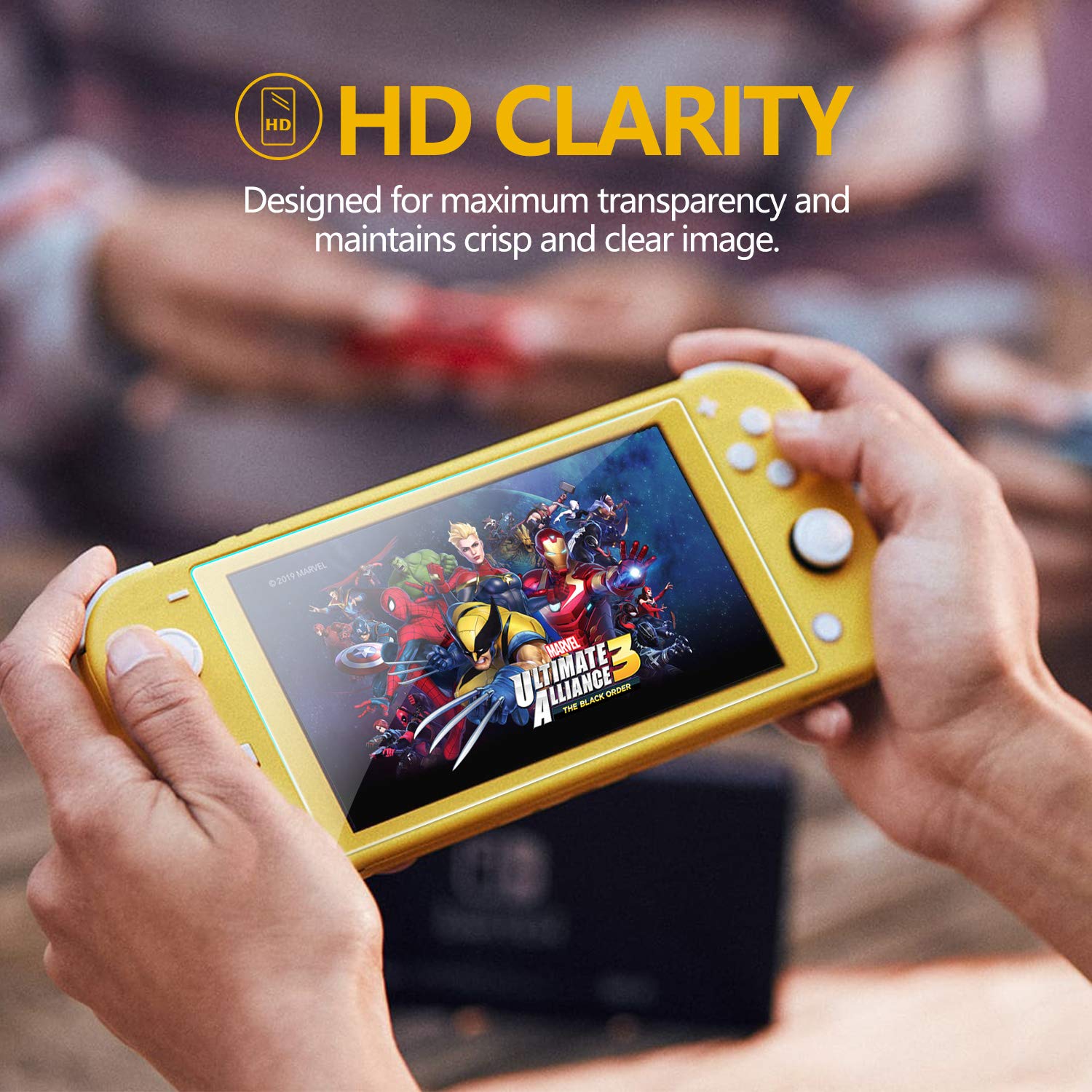 TiMOVO Screen Protector for Nintendo Switch Lite (2 Pack), Anti-Fingerprint & Anti-Bubble Tempered Glass HD Screen Protective Film for Nintendo Switch Lite Console 2019