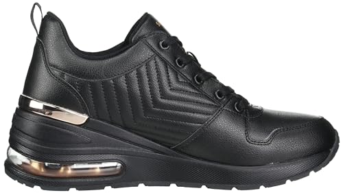 Skechers Women's Million AIR Sneaker, 7.5 Black