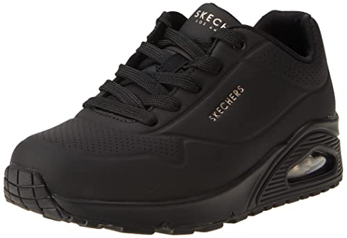 Skechers womens Skecher Street Women's Uno - Stand on Air Sneaker, Black/Black, 11 US