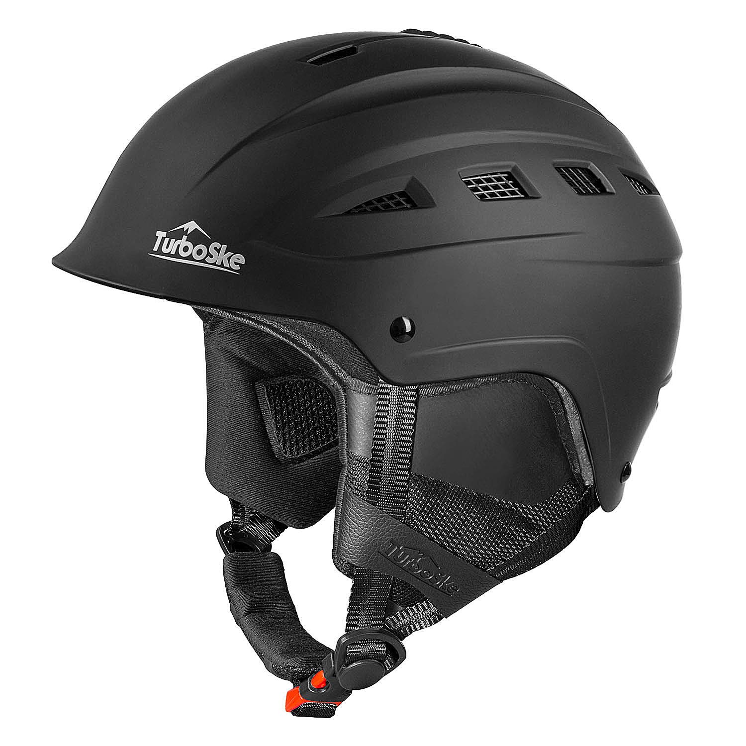 TurboSke Ski Helmet, Snowboard Helmet, Snow Sports Helmet for Men Women and Youth (Black, M)
