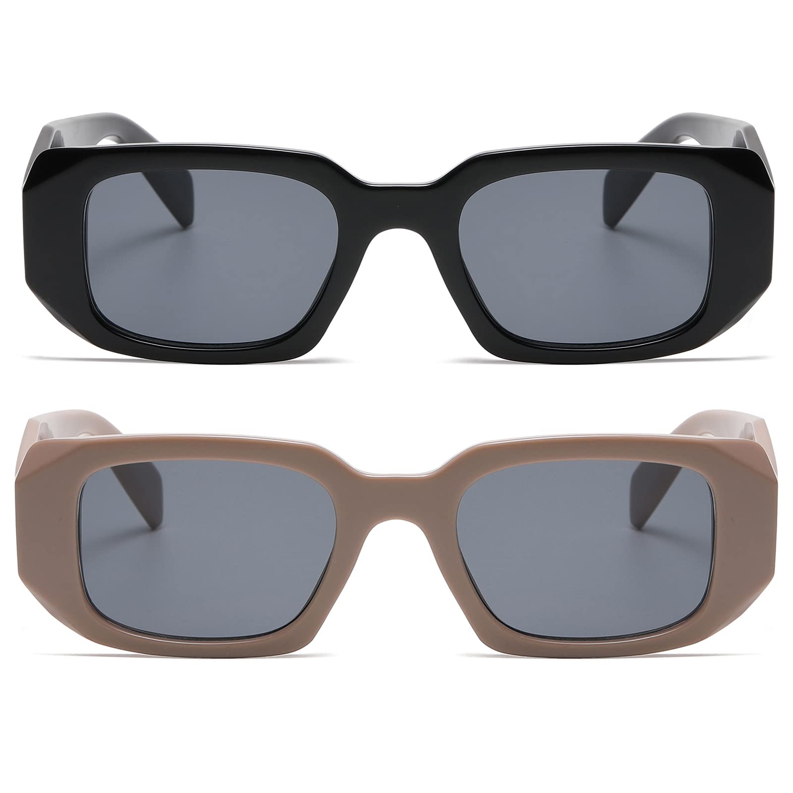 Verfimaci Trendy Rectangle Sunglasses for Women Man Square Sun Glasses