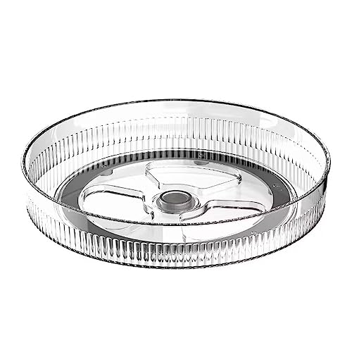 Turntable Spices Rack Organizer Bathroom Kitchen Cabinet 360Rotating Food Storage Container For Countertop Refrigerator Clear Plastic Lazyssusan Turntable Bathroom Large Capacity Durable Material