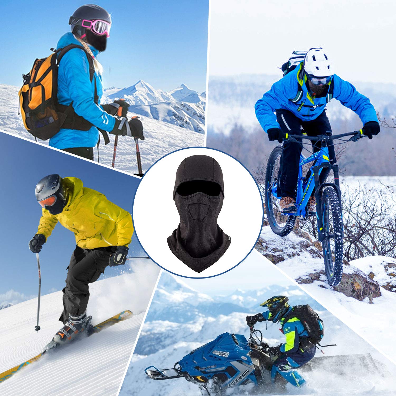 Unigear Balaclava Ski Mask, Windproof Cold Weather Winter Face Mask for Skiing, Snowboarding & Motorcycling