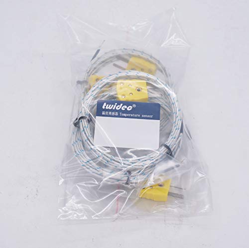 Twidec/5Pcs High Quality K-Type Mini-Connector Probe Thermocouple Temperature Sensor 3M Line Length Temperature Range: -50~400 °C(-58~752℉)