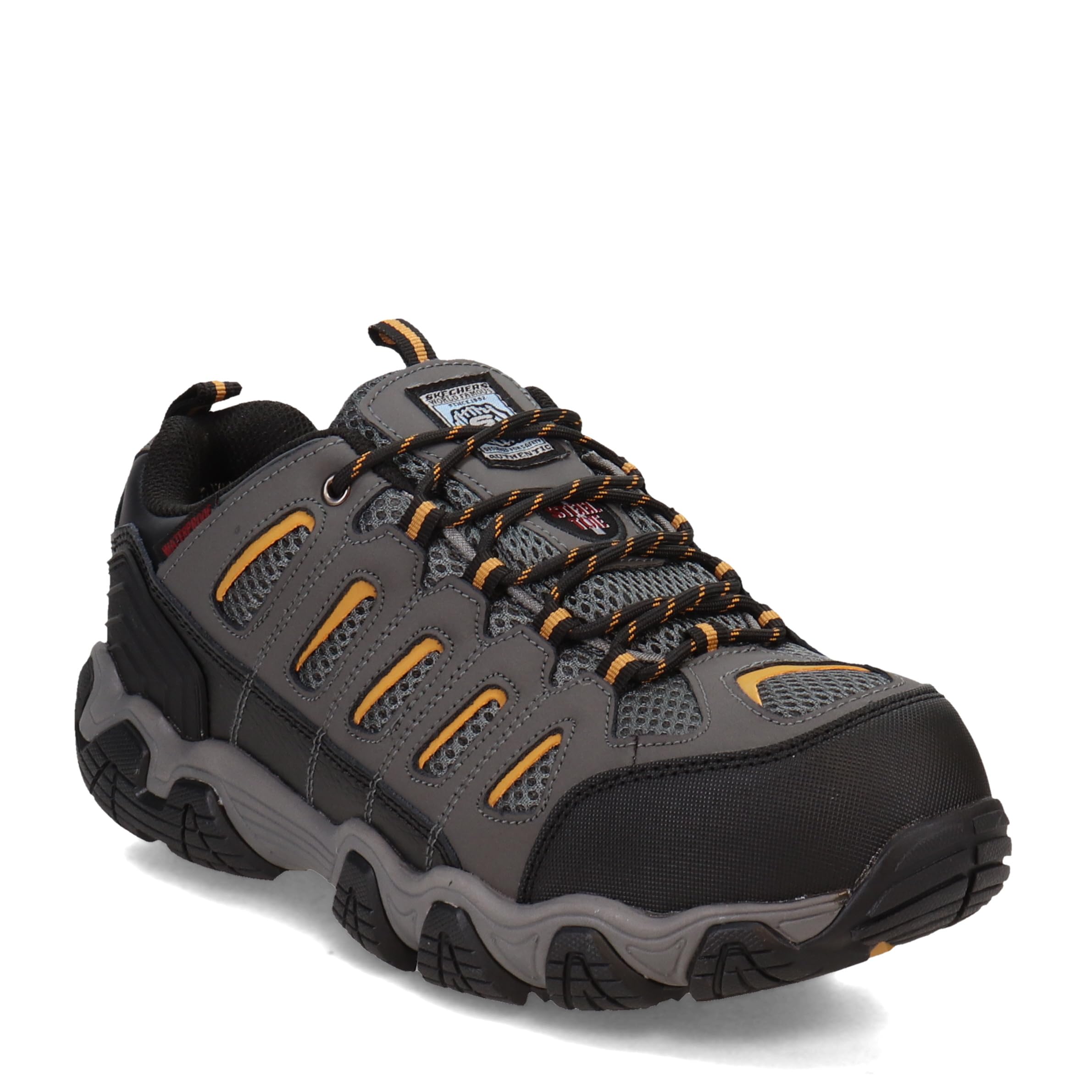 Skechers for Work Men's Blais Hiking Shoe, Dark Gray, 10.5 M US