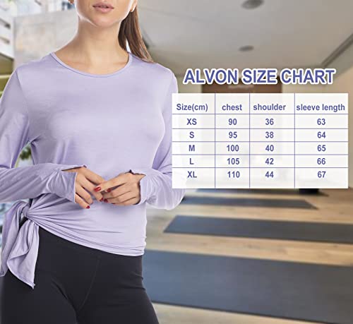 Women Running Shirts Yoga Top Long Sleeve Workout Tee with Thumb Holes Quick Dry Sweatshirt Activewear Tops Side Slit Black M