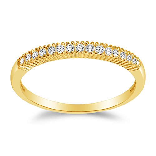 Sonia Jewels Size - 5-14k Yellow Gold Round Small Plain Domed Bridal Engagement Ring & Wedding Band CZ Cubic Zirconia (1.0cttw., 50ct. Center)