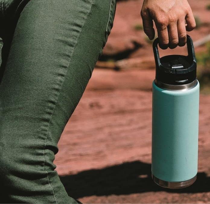 Straw Cap for YETI Rambler Bottle and RTIC Bottle, Straw Lid with 2 Straws and 2 Brushes (Navy)