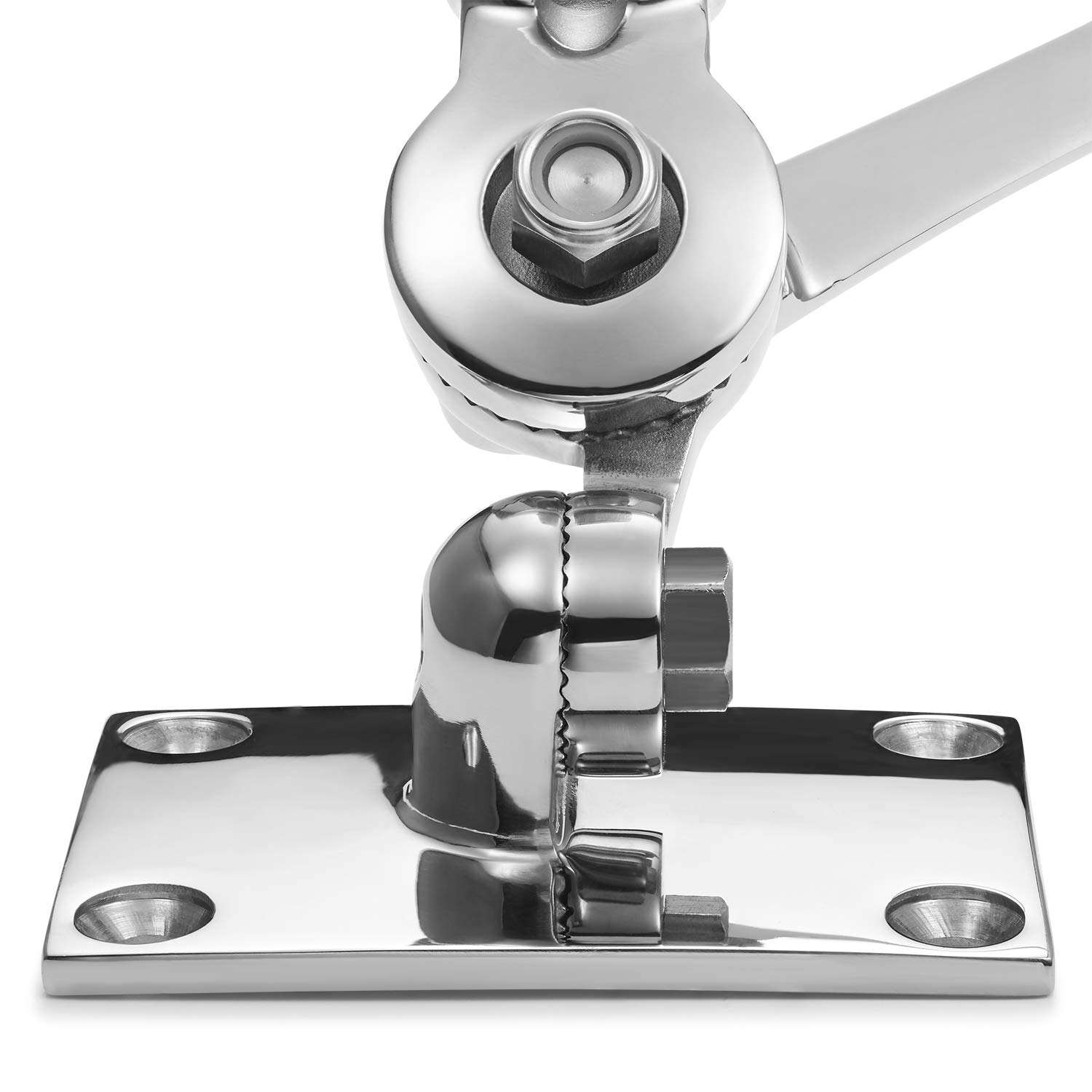 ZOMCHAIN Marine VHF Antenna Mounts, Ratchet Mount, 316 Stainless Steel Adjustable Base Mount for Boat