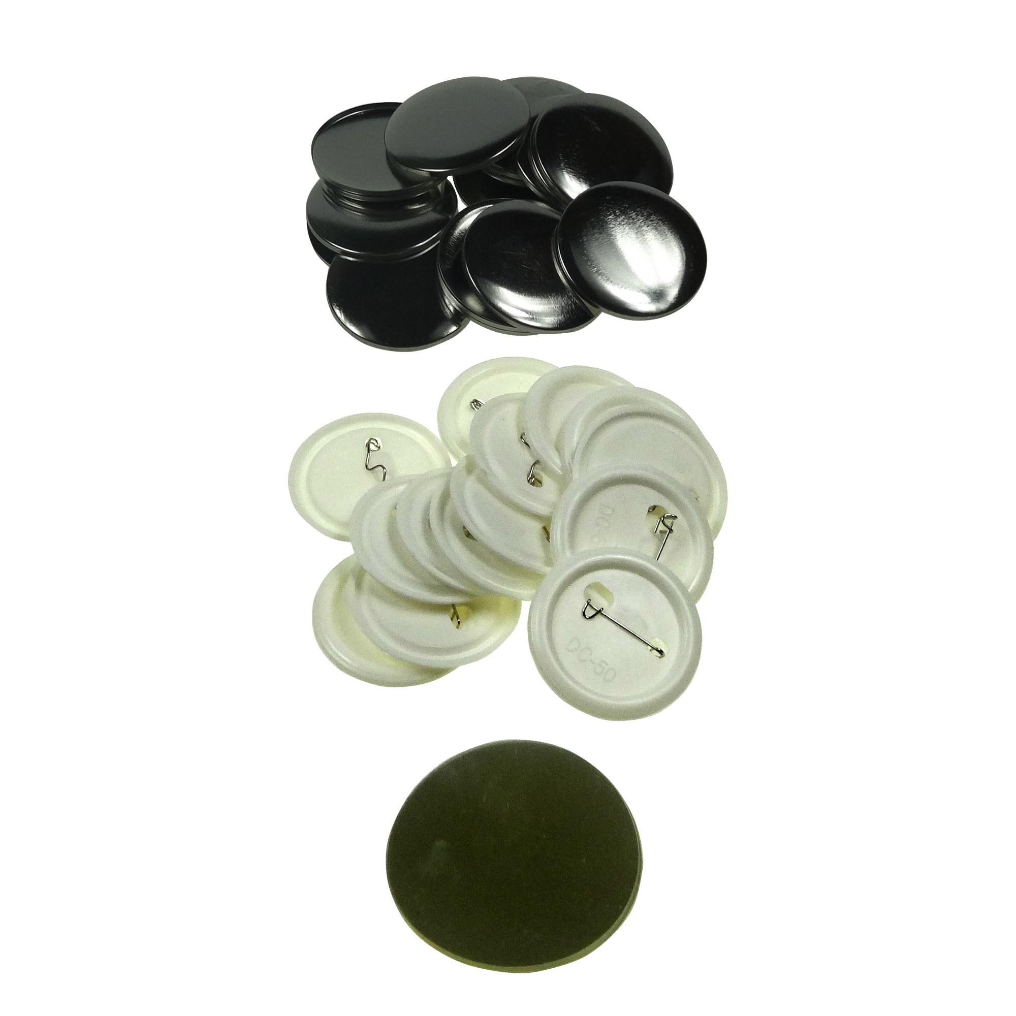Sunshine 50mm Blank Badges & Buttons Parts for Badge & Button Making Machine (Holland-Pin Plastic-Back 100sets)