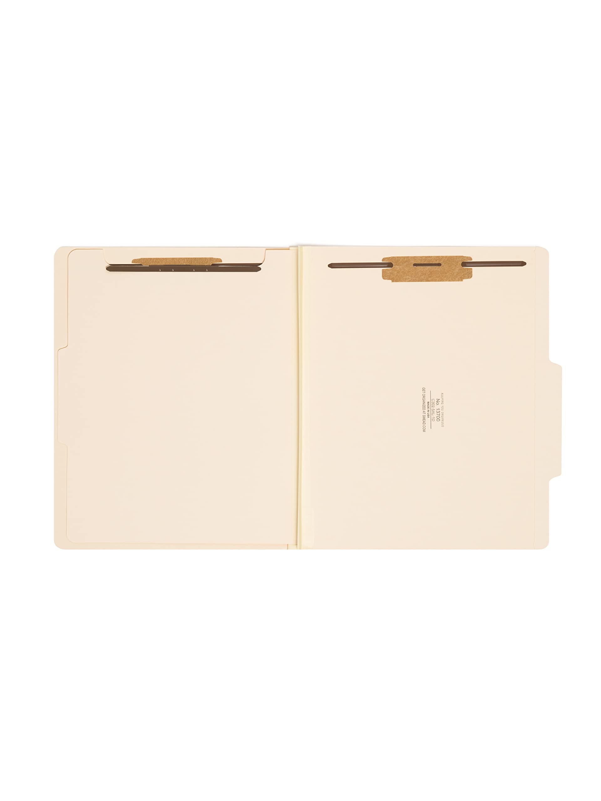 Smead Classification File Folder, 1 Divider, 2" Expansion, 2/5-Cut Tab, Letter Size, Manila, 10 per Box (13700)
