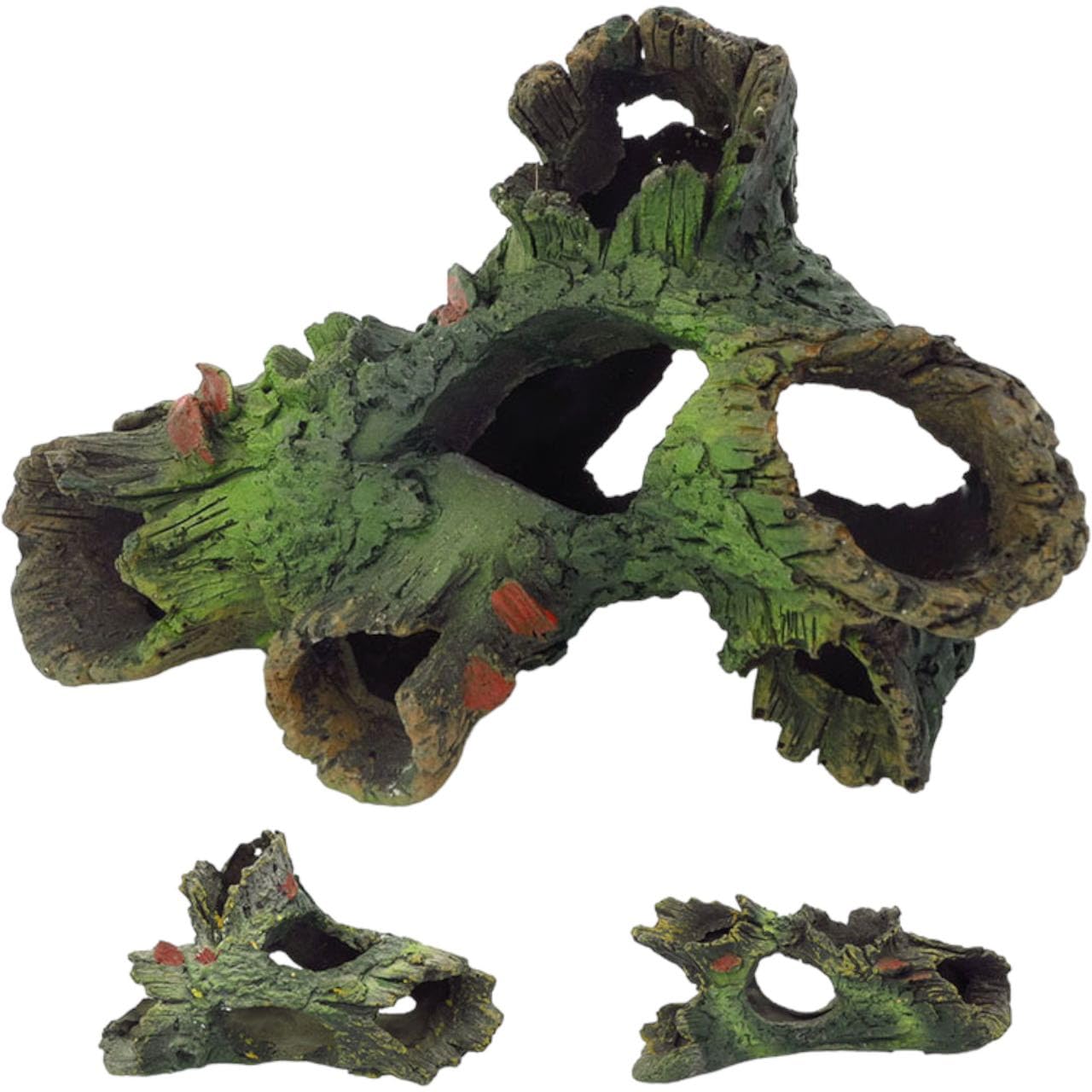 toyuto Aquarium Decorations Ornament Fish House Cave Wood House Decor for Small and Medium Fish Tank (Wood Trunk 2PIS Set(C))