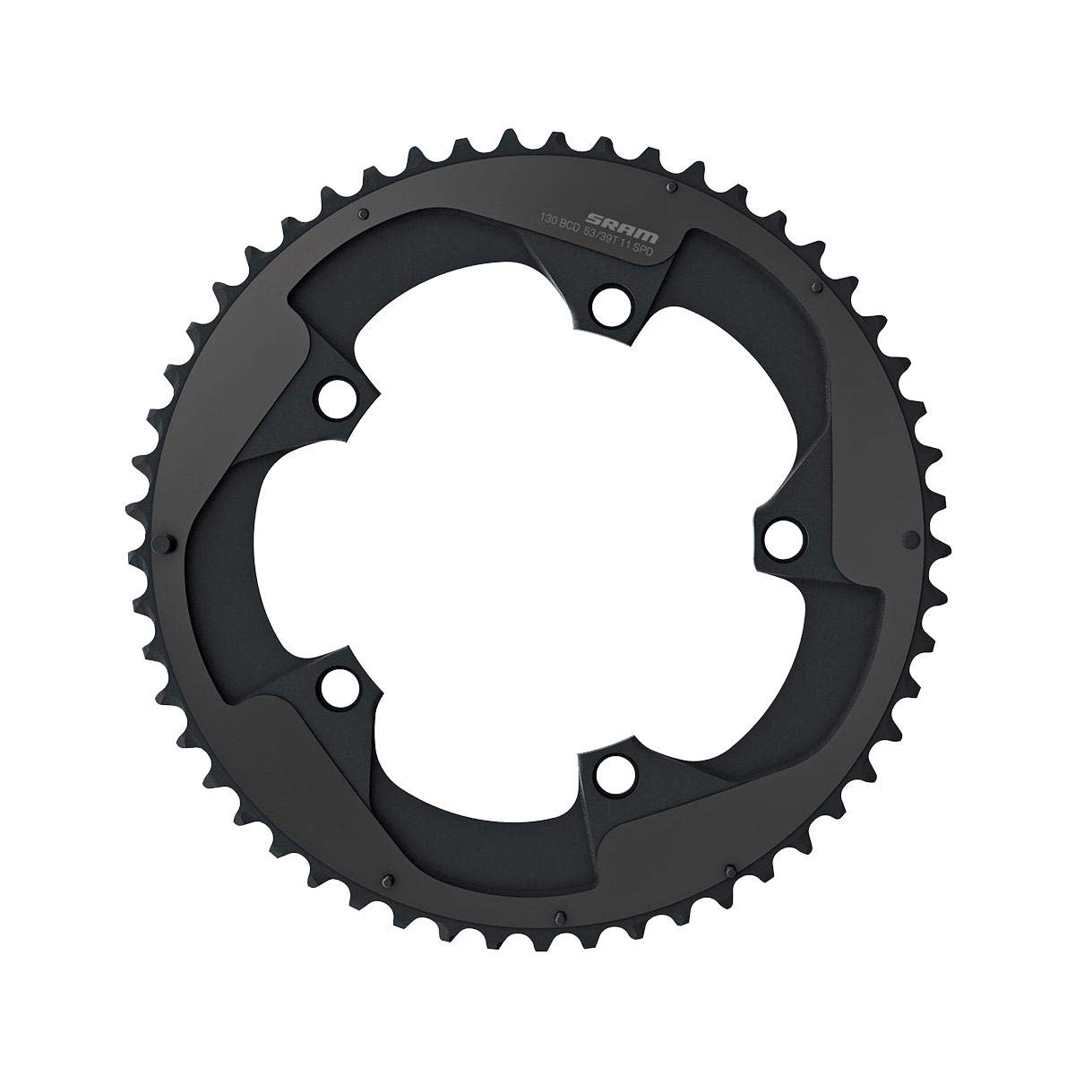 SRAM Red 22 53T x 130mm BCD YAW Chainring with Two Pin Positions, B2