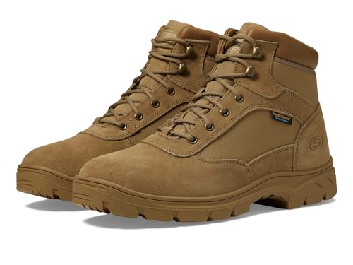 Skechers Men's Wascana Millit Boot Industrial Shoe, Camel Brown, 12