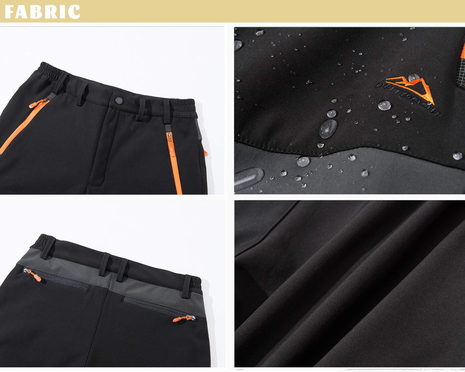TACVASEN Men's Hiking Pants Waterproof Pants Ski Pants Snow Pants Snowboard Pants Cargo Pants Windproof Pants