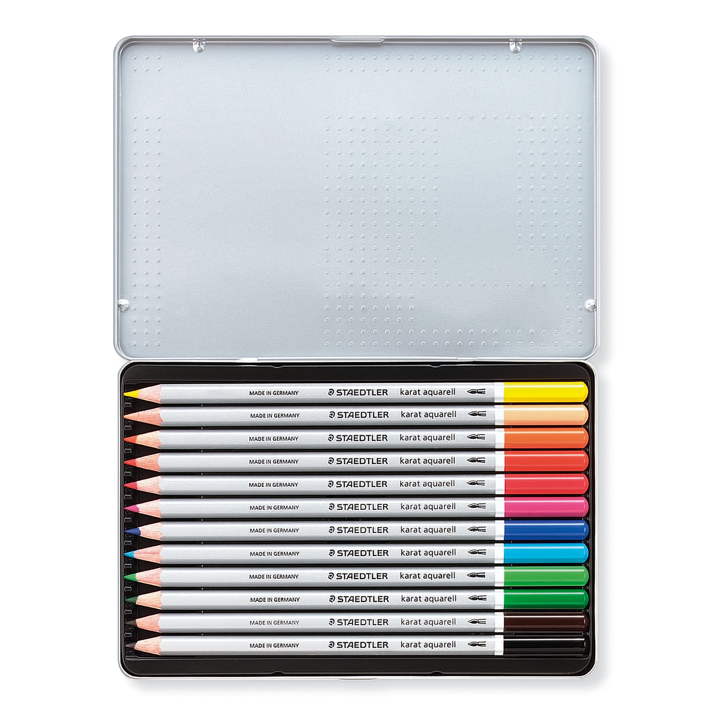 Staedtler Karat Aquarell Premium Watercolor Pencils, Set of 12 Colors (125M12)