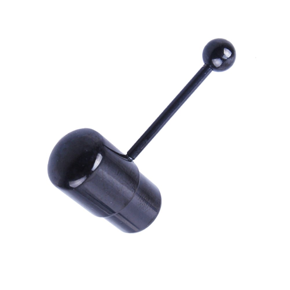 Stainless Steel Vibrating Tongue Ring Barbell Tongue Piercing Jewelry with 2 Batteries (Black)