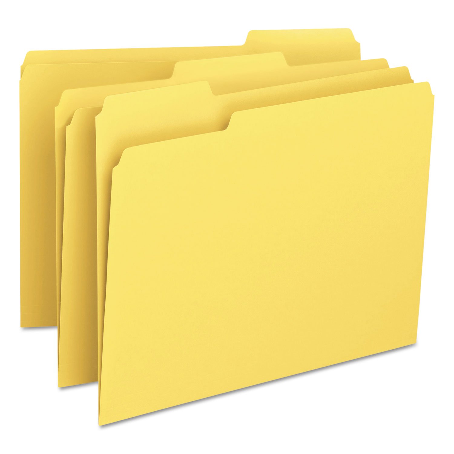Smead 12943 File Folders 1/3 Cut Top Tab Letter Yellow 100/Box