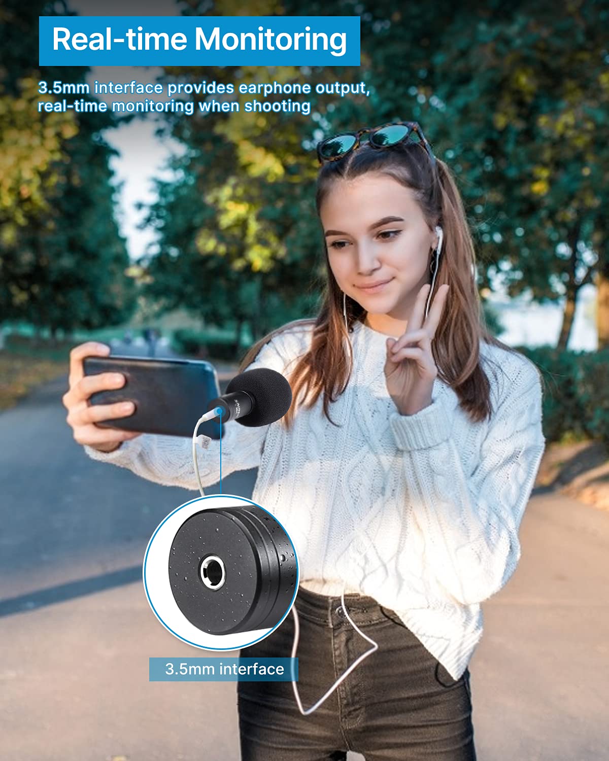 ULANZI Lightning Microphone for iPhone iPad Plug and Play, SAIREN Mini Interface Plug-in Microphone Compatible with All iOS Device, Professional Mic for Video Recording Vlogging YouTube TIKTOK