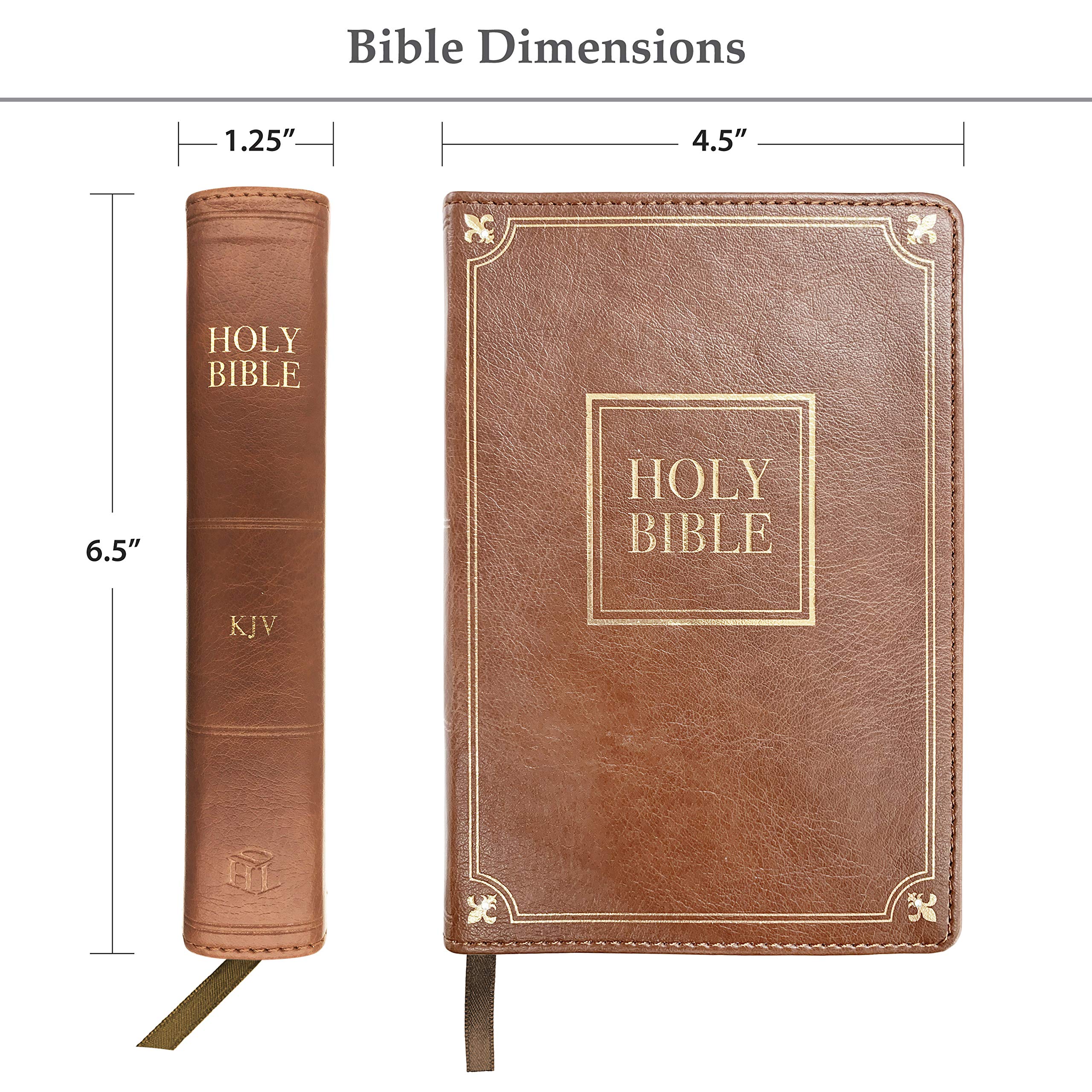 Wedding Bible Gift Set with KJV Bible & Silver-Plated Frame Ornament with Crystals from Swarovski