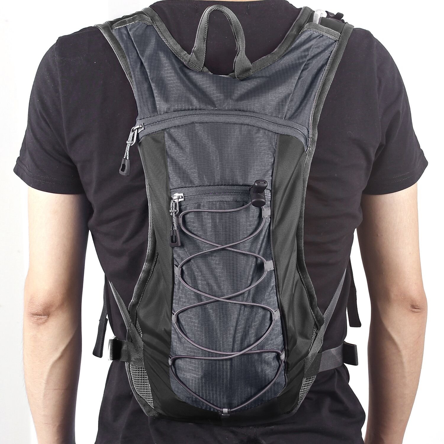 Unigear Hydration Pack Backpack with 70 oz 2L Water Bladder for Running, Hiking, Cycling, Climbing, Camping, Biking (Gray)