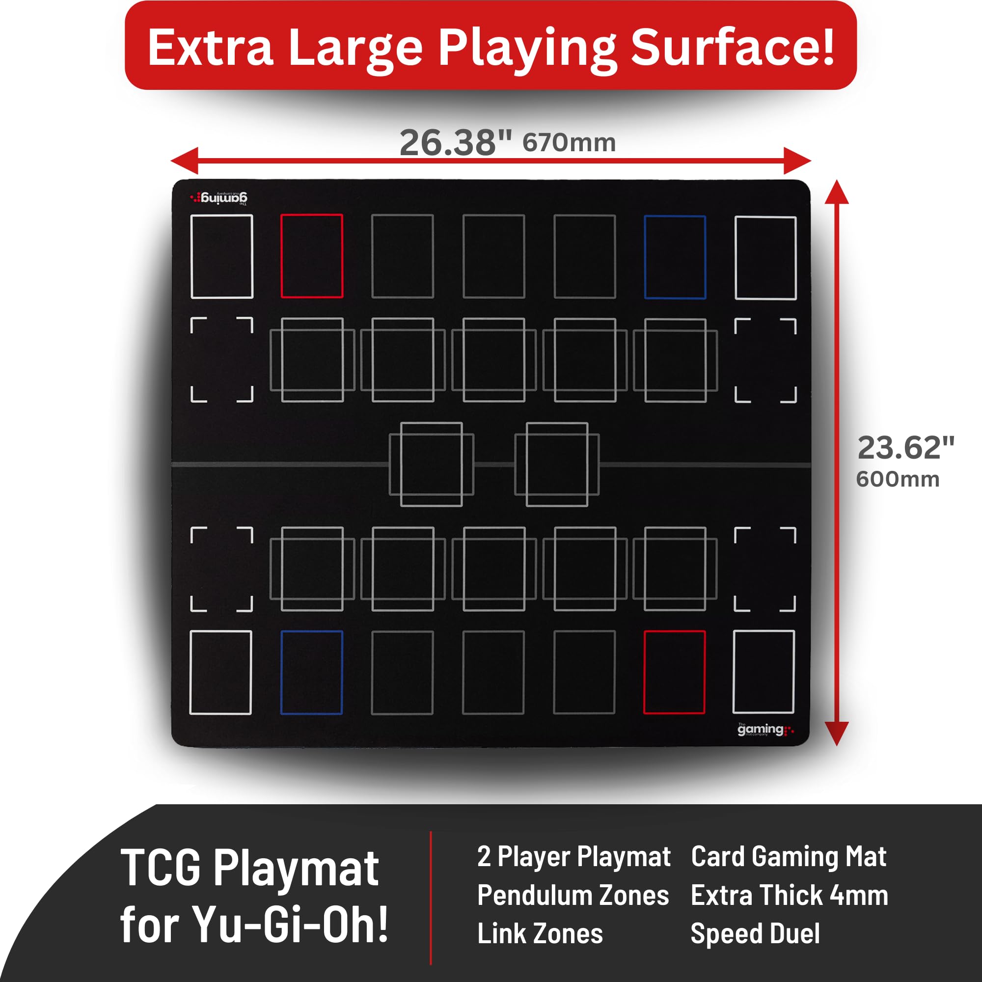The Gaming Mat Company compatible Yu-Gi-Oh! Master 2 Player playmat for Yu-Gi-Oh! Cards - TCG Play mat with Pendulum & Link Zones- Large Yu-Gi-Oh! Game Mats or Card Gaming Table suitable for Yu-Gi-Oh!