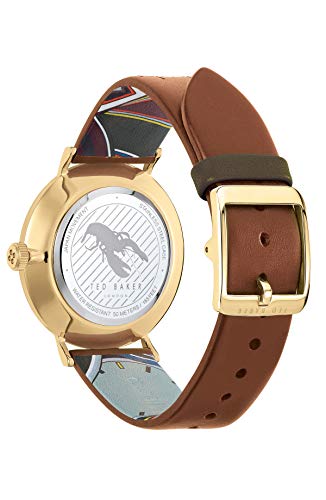 Ted Baker 41 mm Mimosaa 3-Hand Watch Gold/Blue/Tan