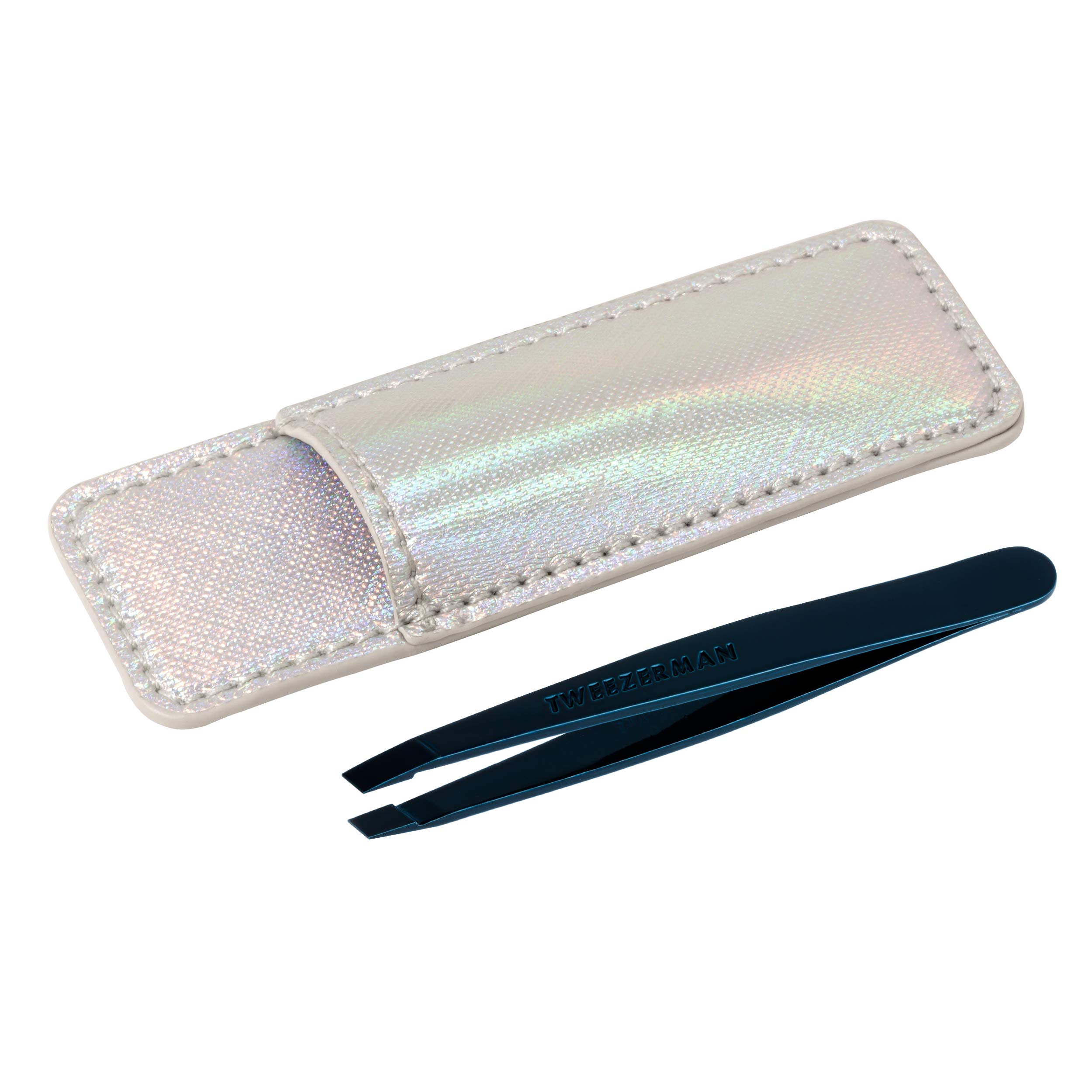 Tweezerman 4276-R Midnight Cheers Mini Slant Tweezer With Case